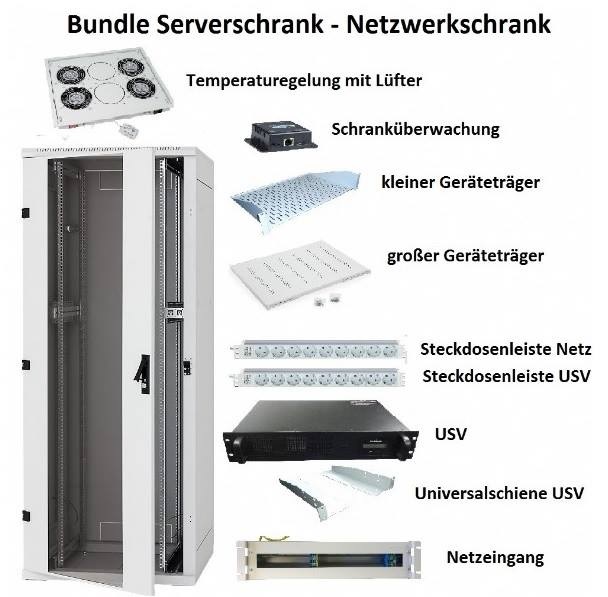 Serverschrank komplett im Bundle. 19 Zoll-Tec GmbH Hersteller für 19 ...