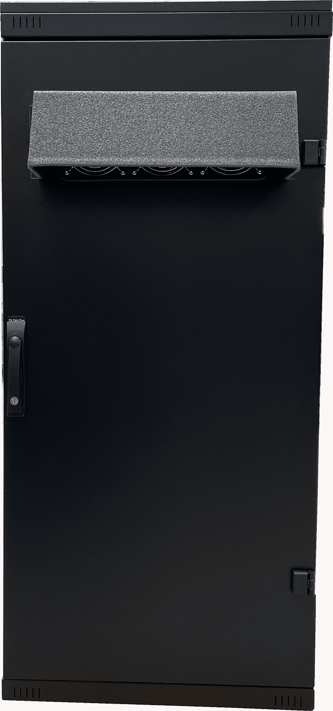 Broadcast Rack Low Noise 600x900, schwarz, 27 HE. 19 Zoll-Tec GmbH