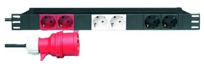 Stromverteiler in 1 HE für das 19 Zoll Rack. 19 Zoll-Tec GmbH