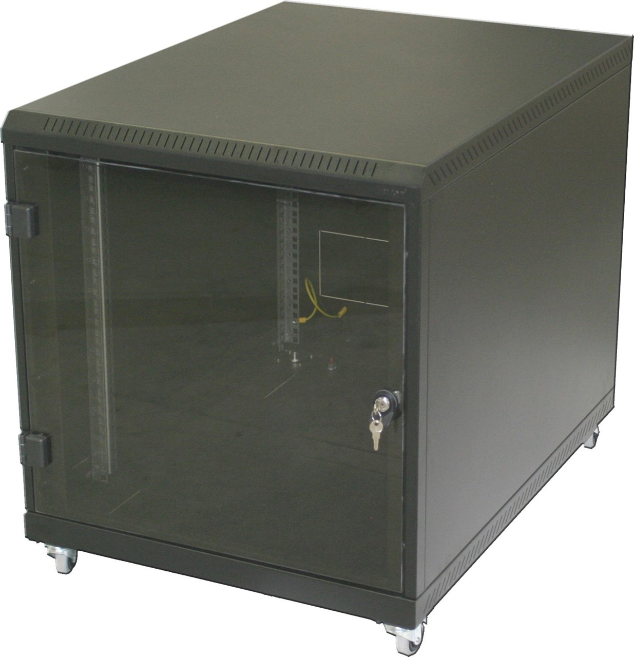 EDV-Rack mit 12 HE, schwarzer Untertisch-Container, Triton RCA-12-A68 ...